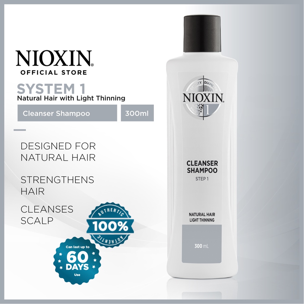NIOXIN [System 1] Cleanser Shampoo for Natural Hair with Light Thinning ...