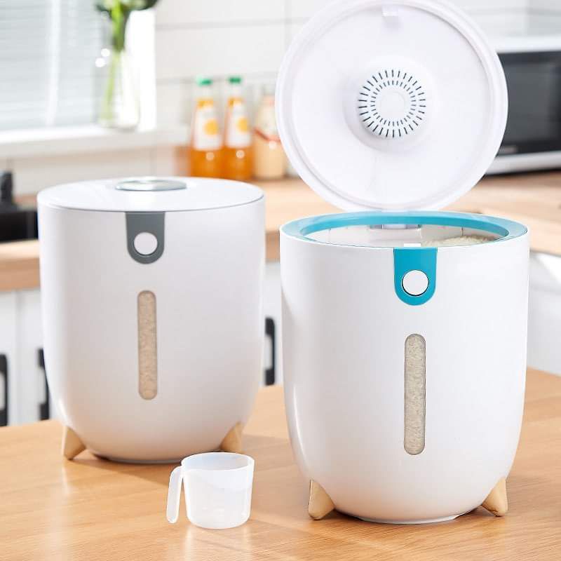 10kg Aesthetic Rice Bucket Storage Container Rice Dispenser Rice Bucket ...