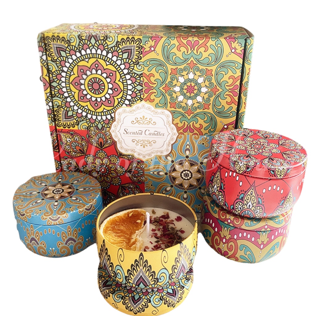 Scented Soy Wax Candles - Floral Edition (Box of 4 Candles) | Shopee ...