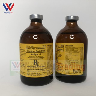Amilyte - C 100 ml amino acid dextrose vitamins for animals pets swine ...