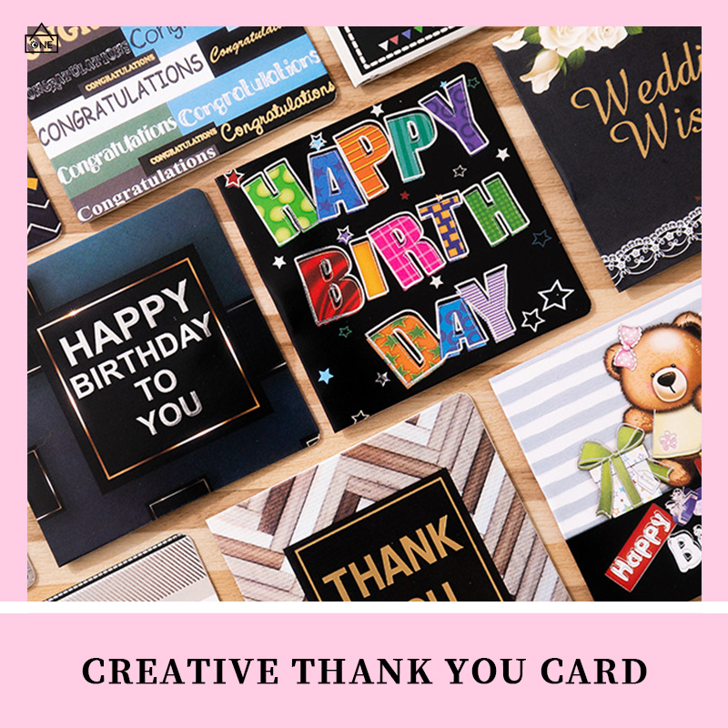 Happy Birthday Thank You Greeting Card Wedding Supplies Holiday Card A1 ...