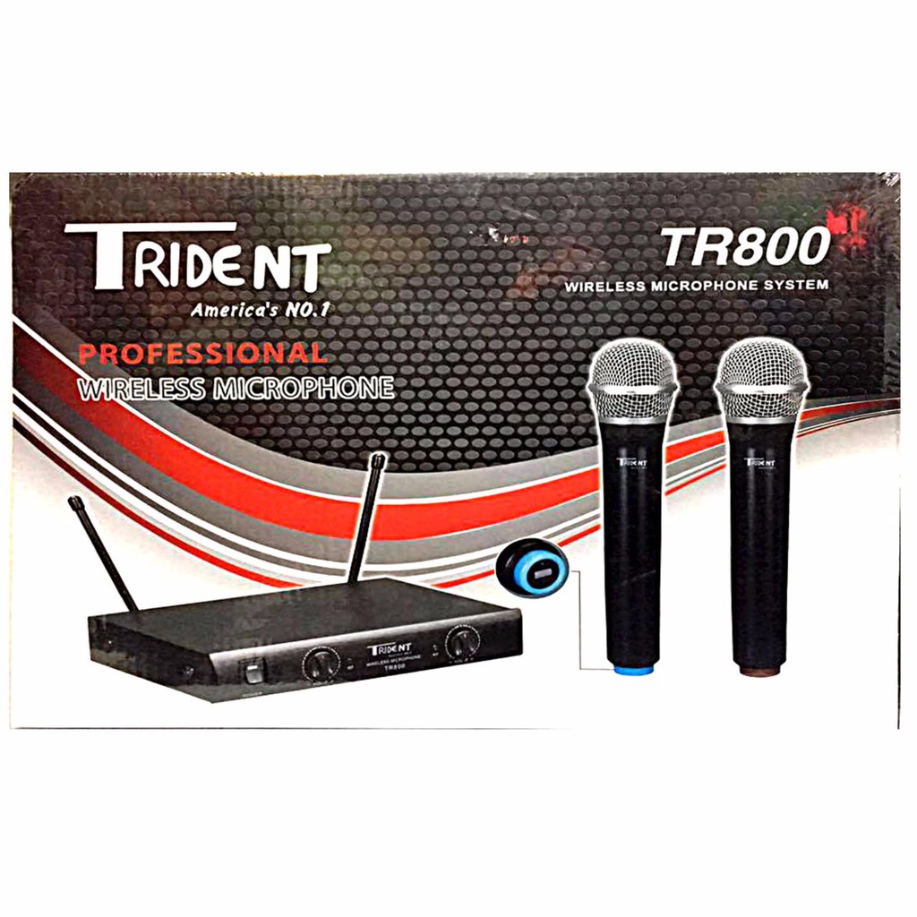TRIDENT WIRELESS MICROPHONE TR800 PROFESSIONAL DYNAMIC MICROPHONE ...