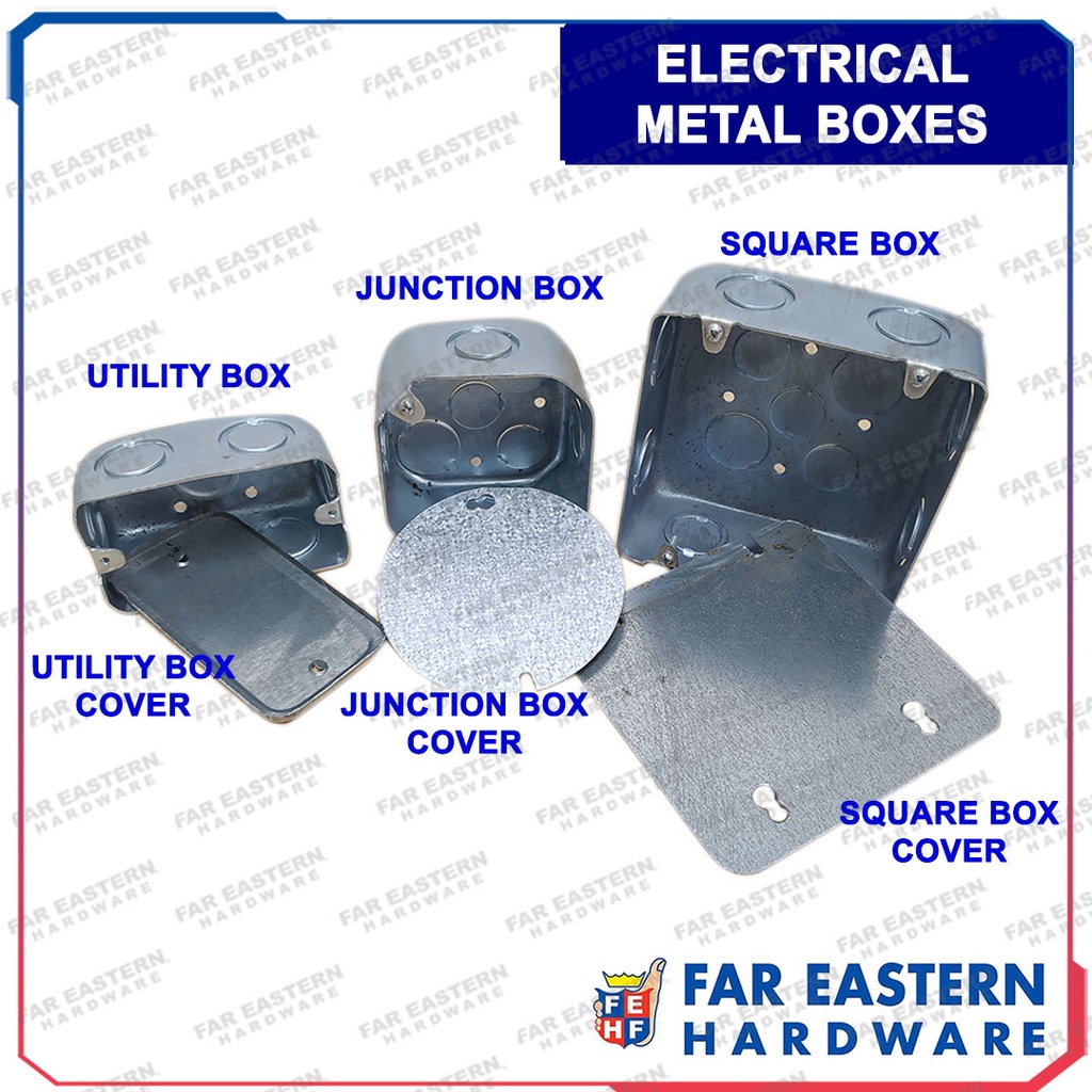 Electrical Metal Box Utility / Junction / Square Boxes Covers | Shopee ...