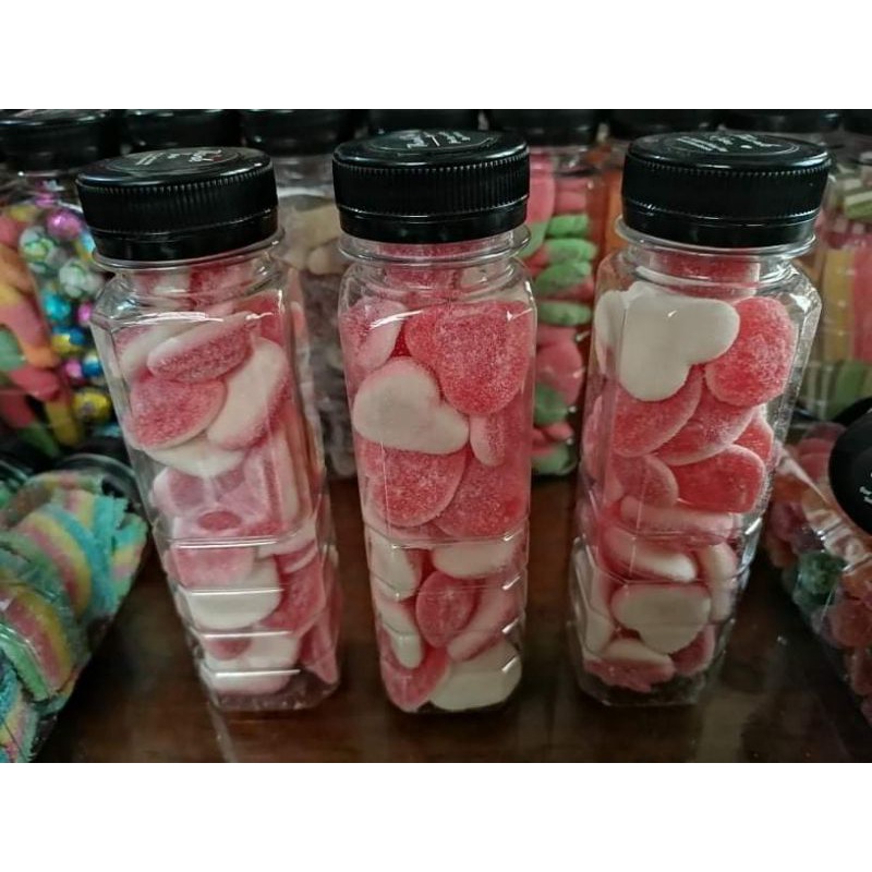 GUMMY CANDY HEART,STRAWBERRY,ORANGE CUBE IN 200ML BOTTLE | Shopee ...