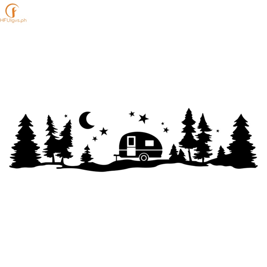 Trees Forest Vinyl Decal Sticker For SUV RV Van Caravan Offroad Decor ...