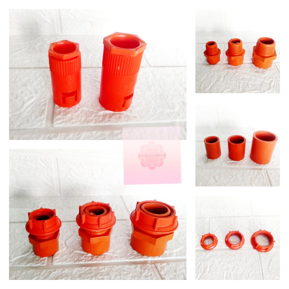 PVC Orange Pipe Electrical Fittings Coupling/ Male Adaptor/ Lock nut ...