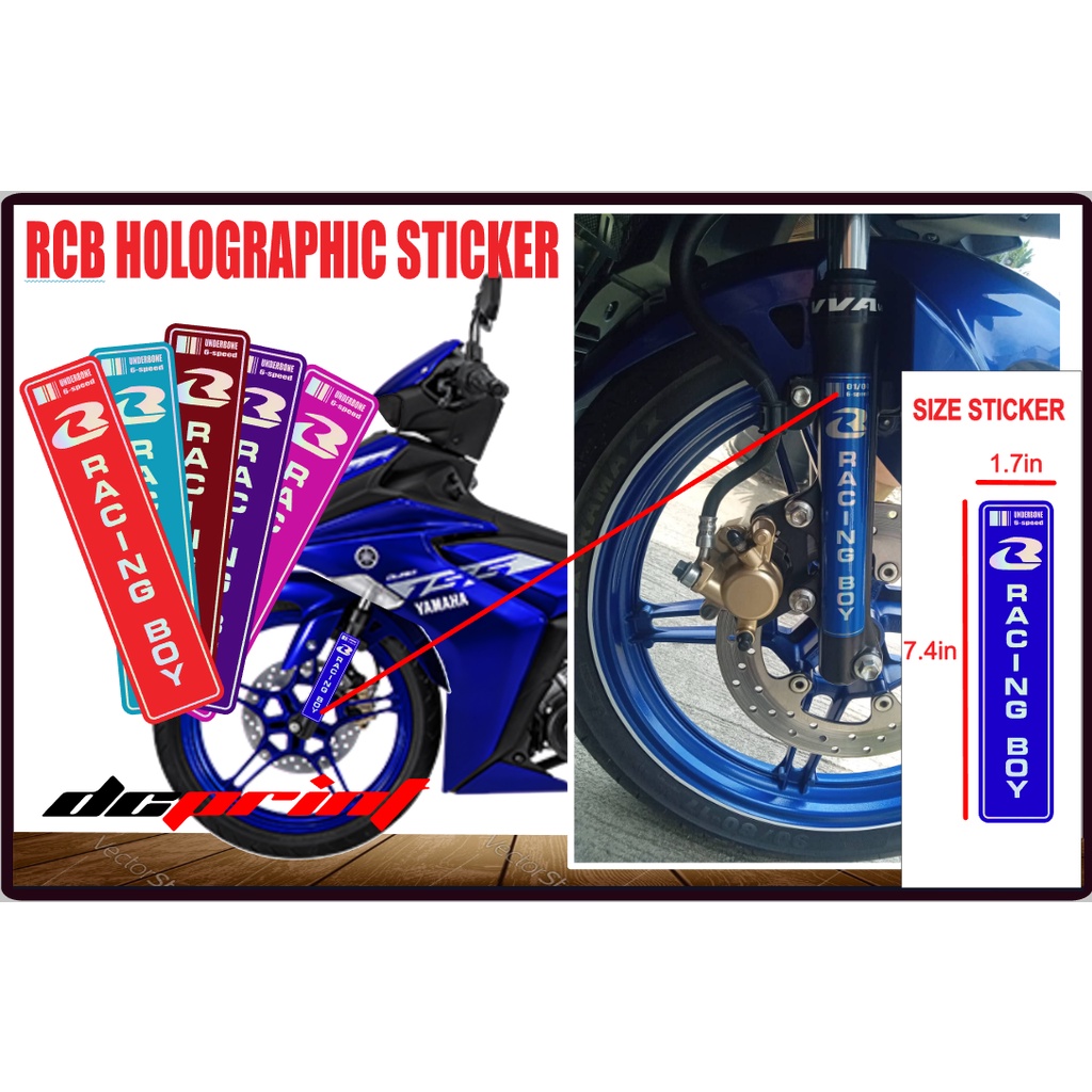 RCB Racing Boy Sticker Waterproof Holographic | Shopee Philippines