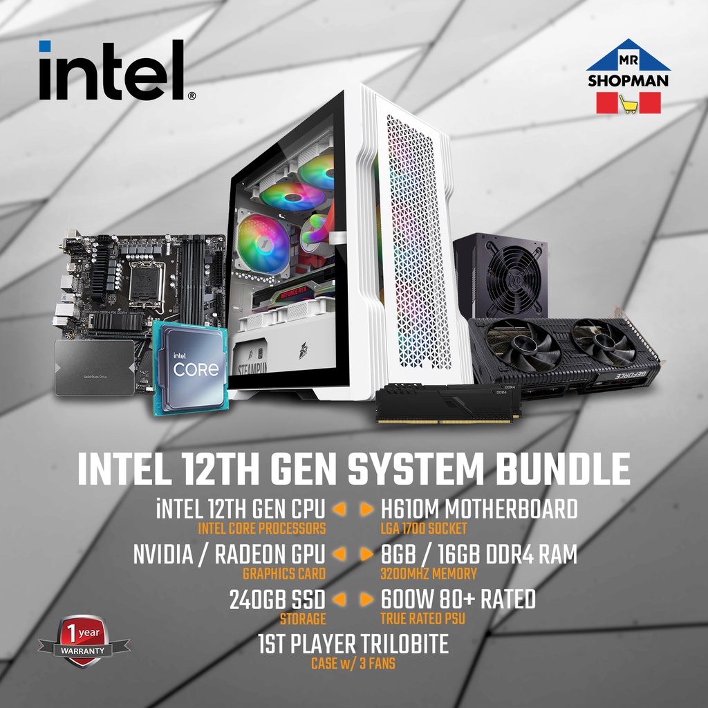 Intel Core i3 12100F / i5 12400F / i5 12600K w/ GTX / RTX / Radeon RX ...