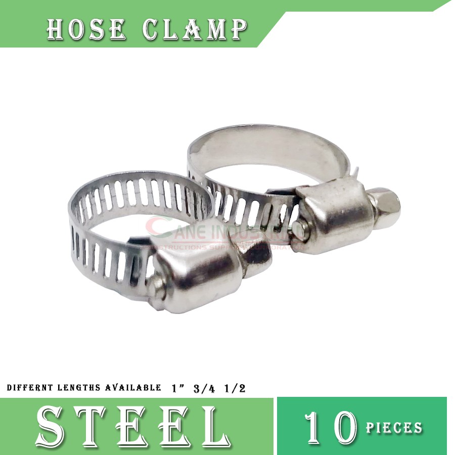 HOSE CLAMP STAINLESS 1" 3/4 1/2 (10PCS) | Shopee Philippines