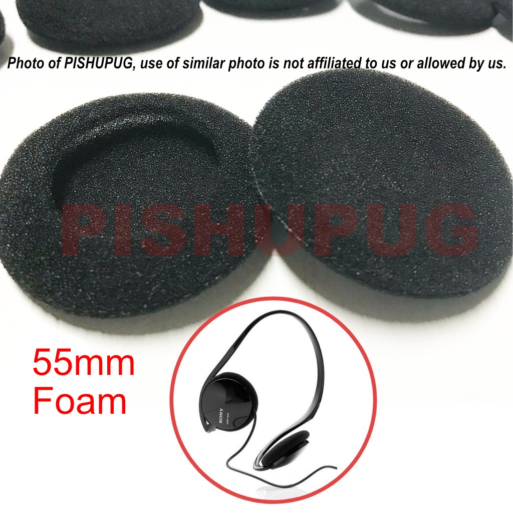 1 Pair (2pcs) 2.15IN 55MM Ear Foams for Plantronics Jabra Logitech ...