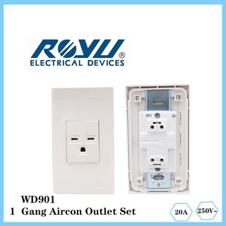 ROYU Wide Series Aircon Outlet 1-Gang Set 20A-250V WD 901 | Shopee ...