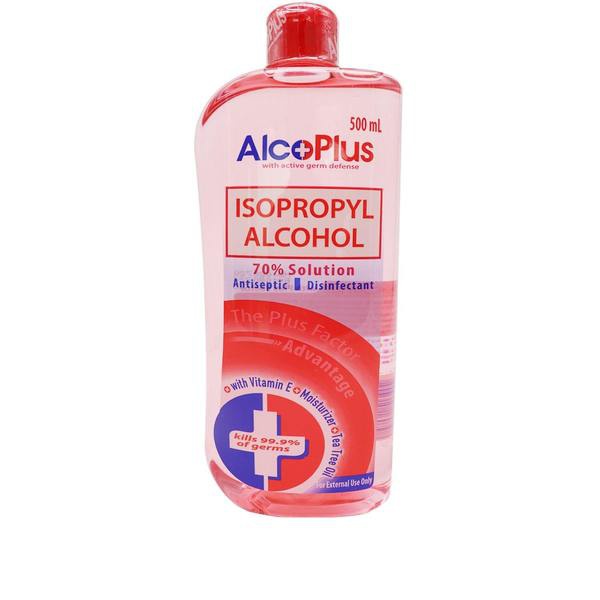 AlcoPlus Red 70% Isopropyl Alcohol 500ml | Shopee Philippines