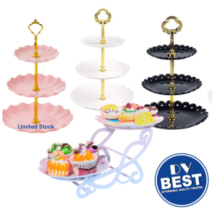(1set) Plastic Cupcake Stand Mini Cake Holder Pastry Biscuit Tray ...