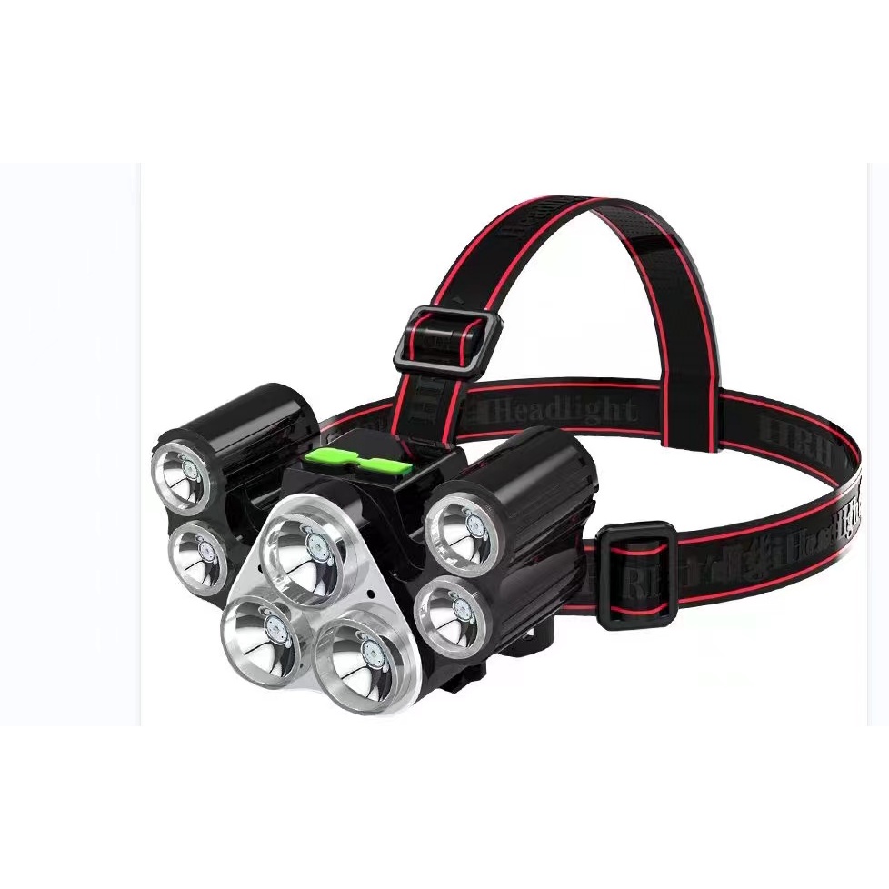 7 led headlights outdoor lighting head-mounted USB charging waterproof ...