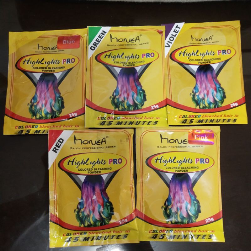 MONEA HIGHLIGHTS PRO COLORED BLEACHING POWDER | Shopee Philippines