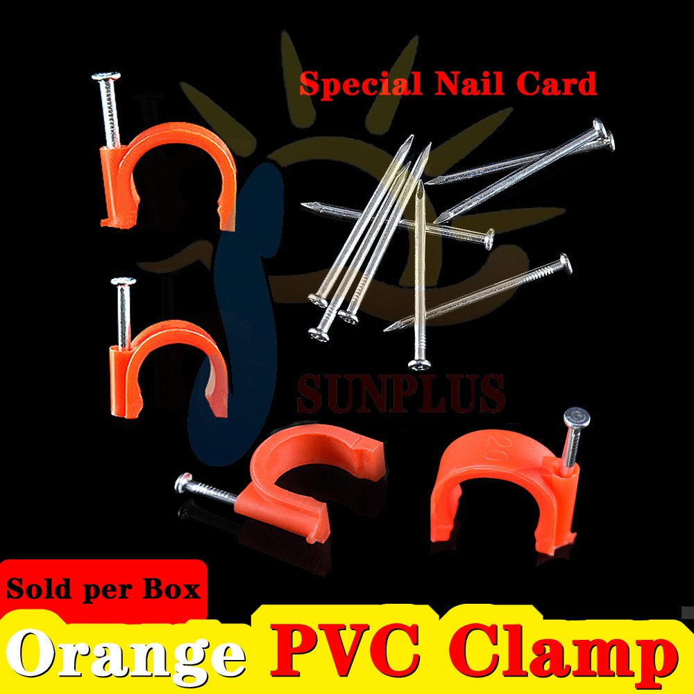Sold per Box Blue White Orange PVC Clamp 1/2~3/4~1pipe clamp/pipe clip ...