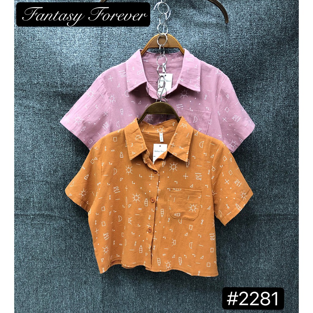 new arrivals women's print short sleeve crop top | Shopee Philippines