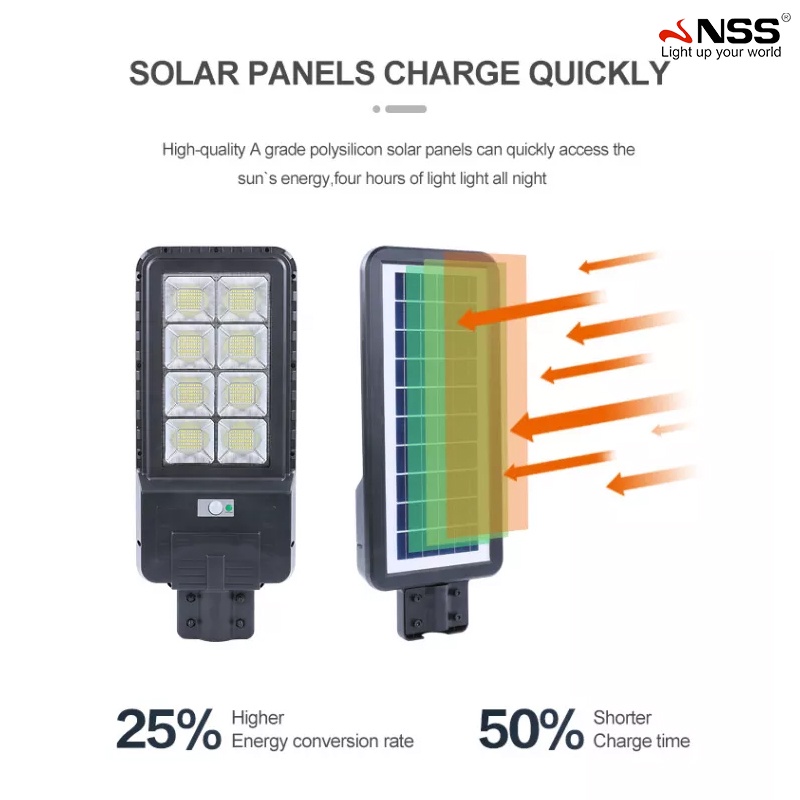 NSS Solar Street Light Outdoor Waterproof Solar Flood Light With Remote ...