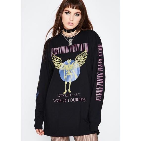 Dolls Kill Current Mood Everything Went Numb Band Longsleeves Alt ...