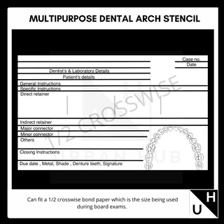 MULTIPURPOSE DENTAL ARCH TRACER STENCIL FOR RPD DESIGNING OCCLUSION ...