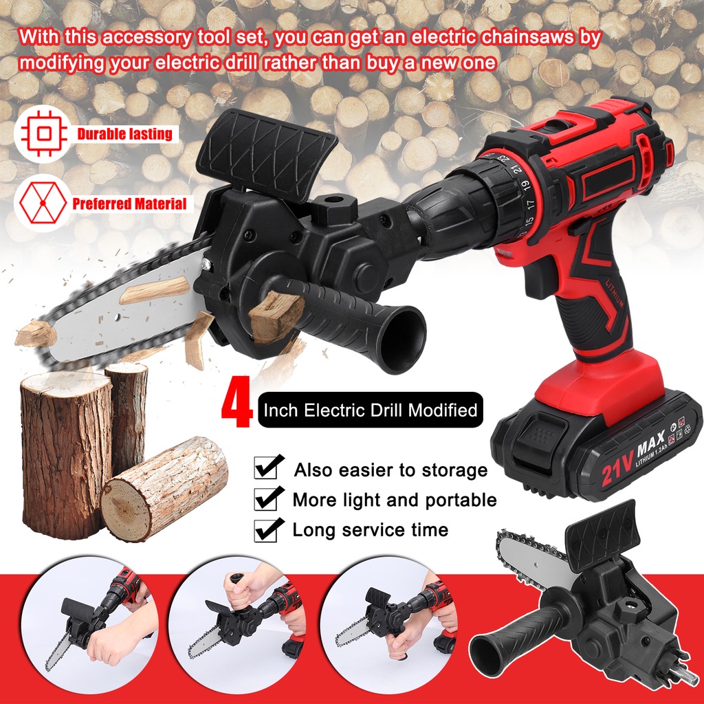 Hand drill chainsaw chainsaw changeover head Hand mini logging saw ...