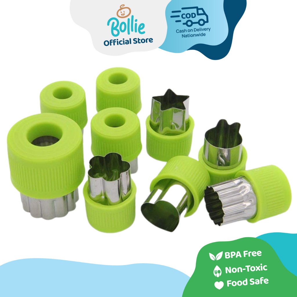 9 Pack Fruit Vegetable Biscuit Sandwich Cutter Shaper (Food Decoration ...