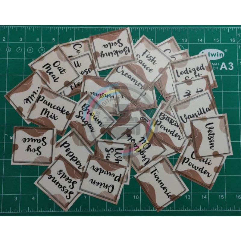 Waterproof Condiments Label / Pantry / Spices Labels Aesthetic ...