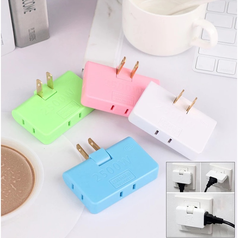 Rotatable Socket Converter 2500W One In Three 180 Degree Extension Plug ...