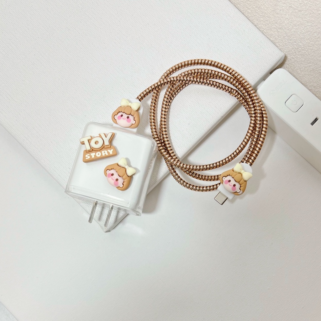 OPPO 4pcs/set Silicone Charging Cable Protector Cute Cartoon Charger ...
