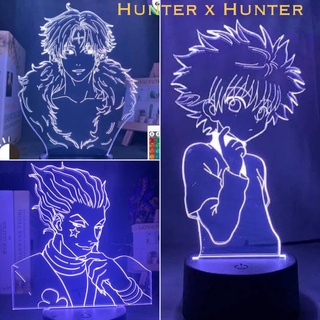 Hunter x Hunter Anime 3D Acrylic LED Lamp Killua Chrollo Hisoka table ...