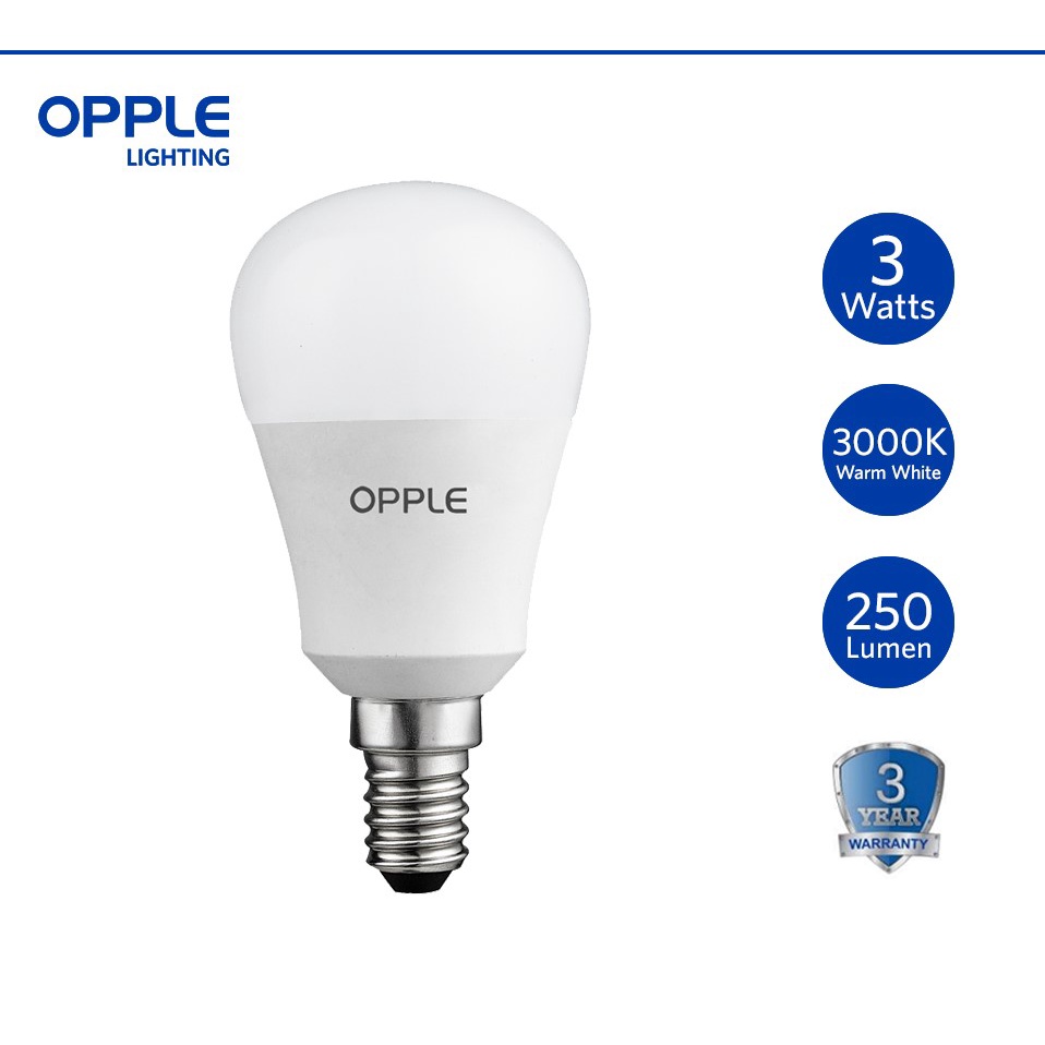 Opple LED Bulb E14 EcoMax - 3 Watts Warm White For Ambiance Light ...