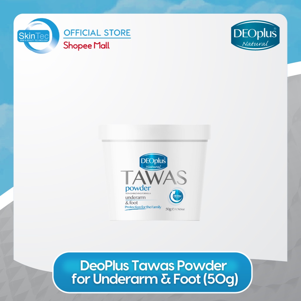 DeoPlus Tawas Powder for Underarm & Foot (50g) | Shopee Philippines