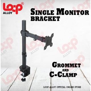 Loop ALLOY Single Monitor Bracket Mount C-Clamp And Grommet | Shopee ...