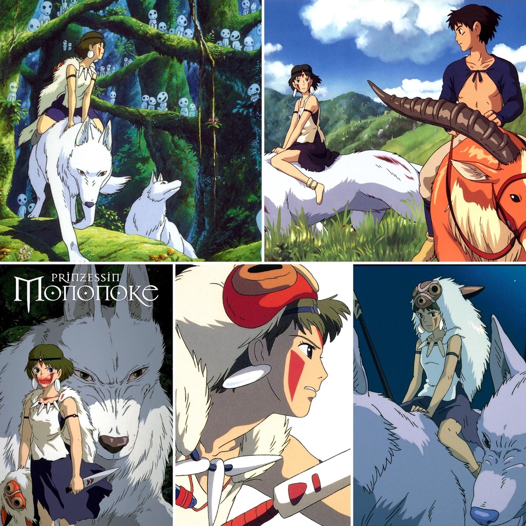 Princess Mononoke Characters Movie Poster A4 Size | Shopee Philippines