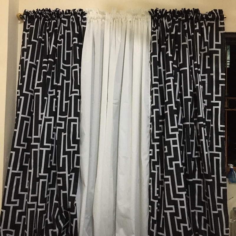 SET WINDOW CURTAIN (3Pcs) | Shopee Philippines