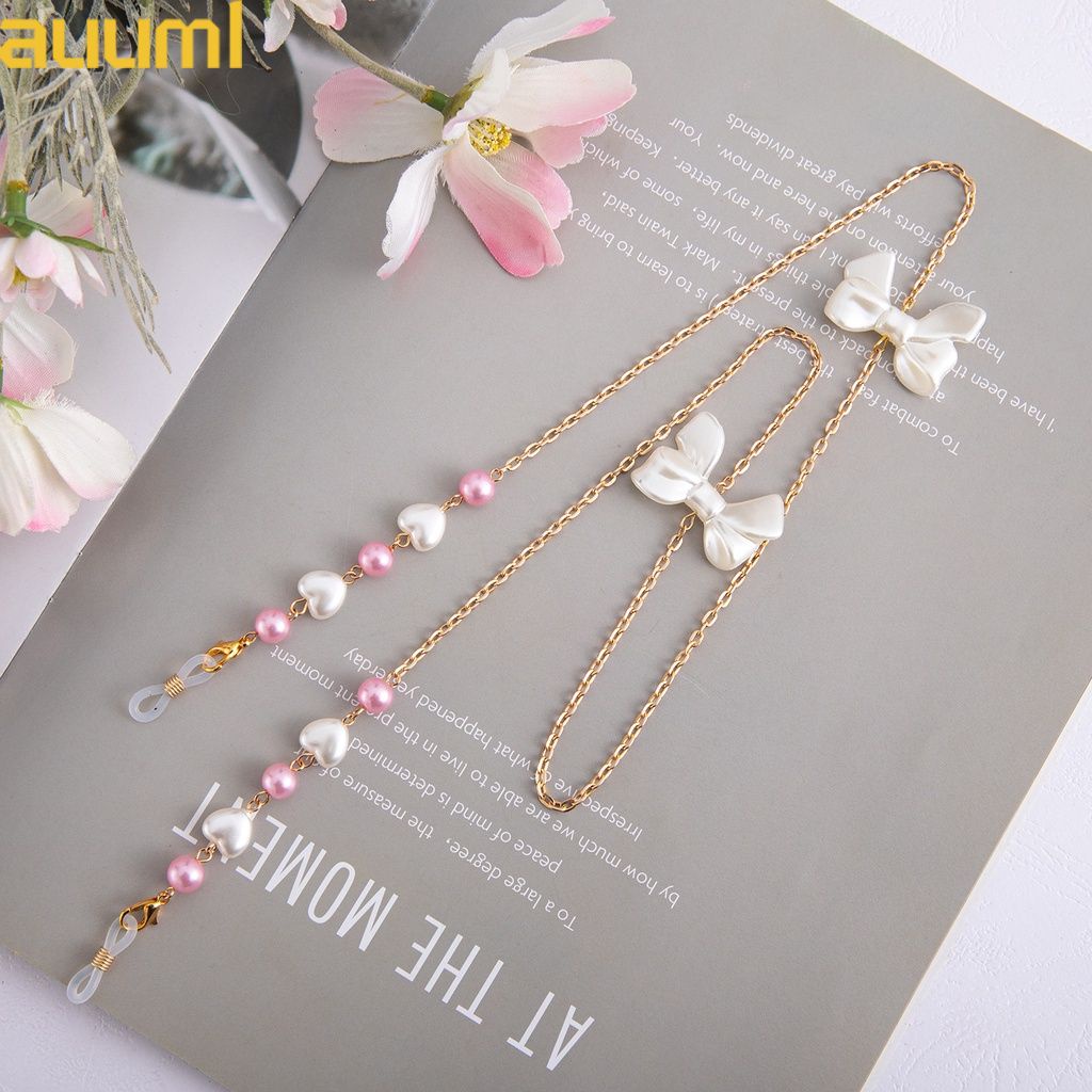 Korean Fashion Cute Bowknot Mask Chain Magnet / mask chain Hijab /face ...