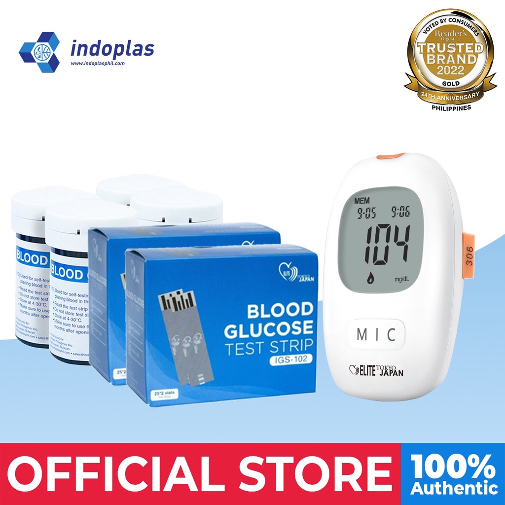 Elite Tokyo Japan IGM105 Blood Glucose Meter Glucometer With 2 Box of ...