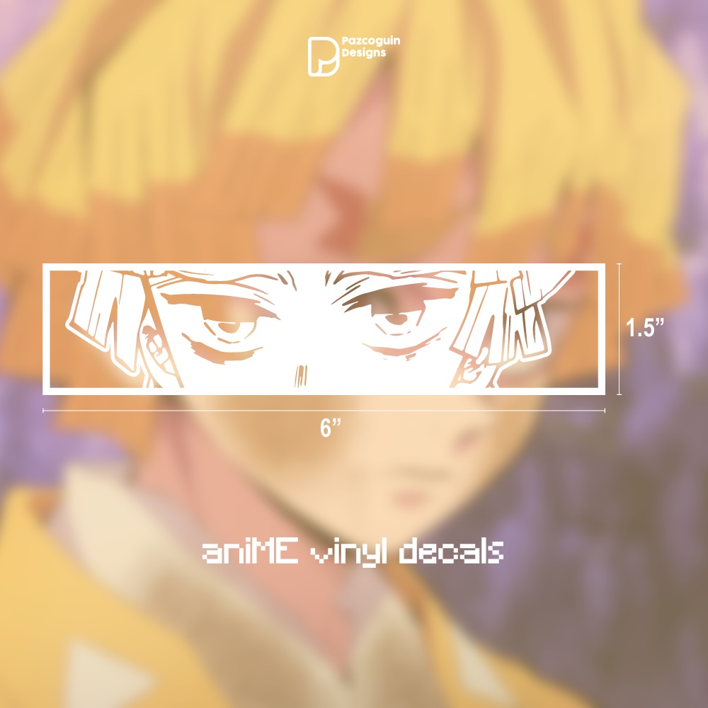 AniME Husbando Vinyl Stickers Demon Slayer ZENITSU | Shopee Philippines