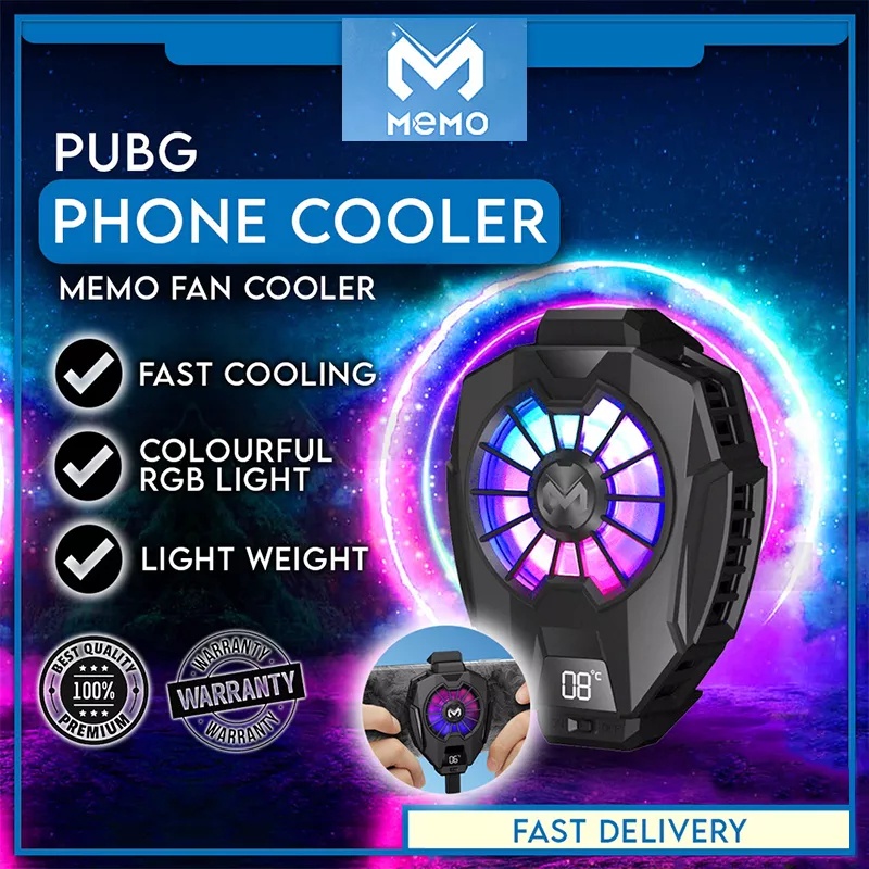 MEMO DL05 Mobile Phone Radiator Cool RGB Led Cooling Fan for Mobile ...