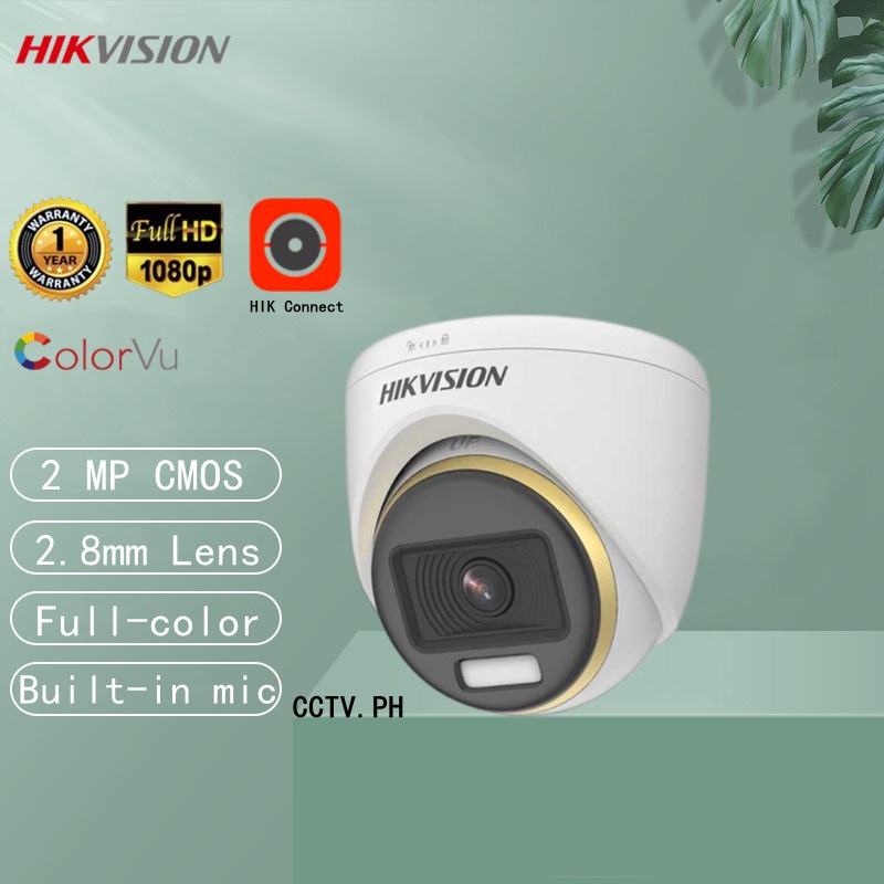 Hikvision CCTV Camera 2MP HD Full-color Built-in mic Smart IR High ...