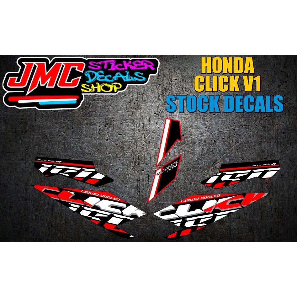 HONDA CLICK V1 STOCLK DECALS QUALITY STICKER | Shopee Philippines