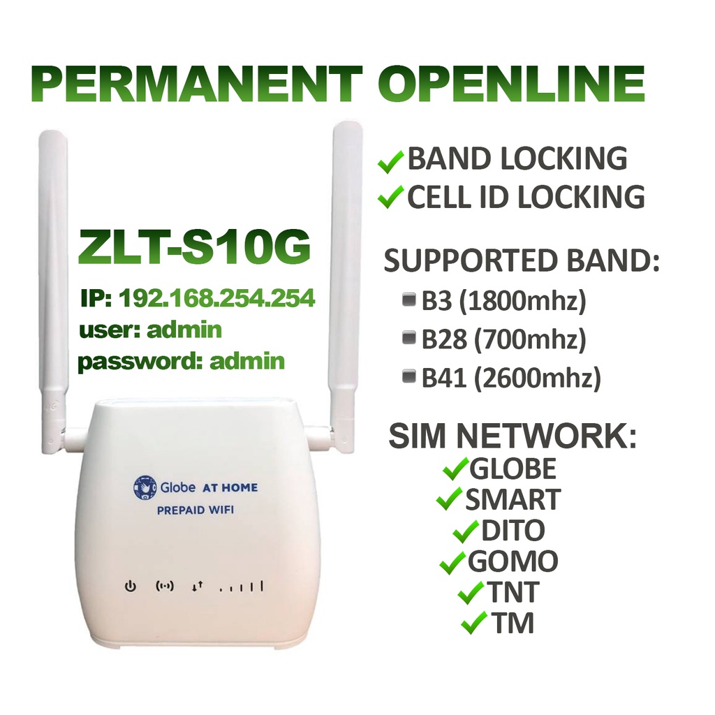 ZLT S10G PERMANENT OPENLINE MODEM WIFI | Shopee Philippines