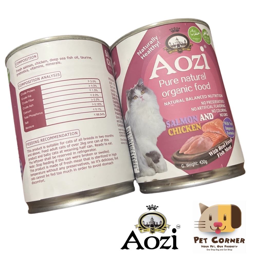 AOZI CATFOOD CAN "NEW BATCH" PER BOX 430G x 24 CANS | Shopee Philippines