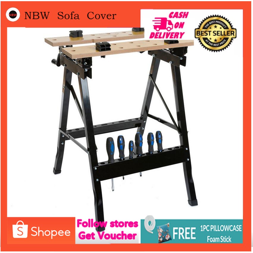 100kg Workbench Folding Sawhorse Trestle | Shopee Philippines