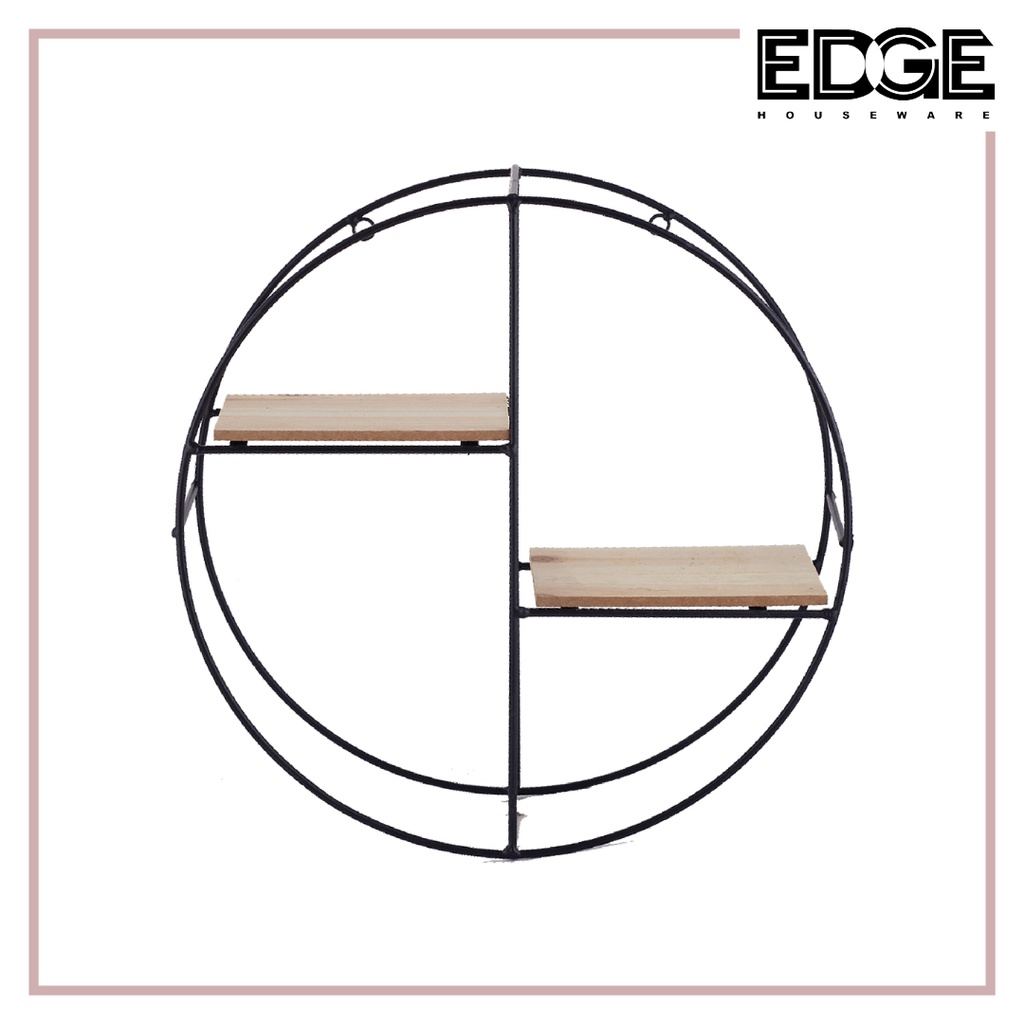 Edge Houseware 37cm Wall Shelf Rustic Wood Floating Shelves,Decorative ...