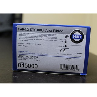 Fargo 045000 YMCKO ribbon,250 prints/roll for DTC400, DTC400e, DTC1250e ...
