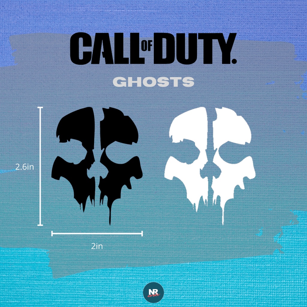 Call of Duty Mobile Ghosts Logo Black White Vinyl Decal/Sticker ...