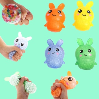 Bunny Stress Ball Squeeze Pinch Vent Ball Decompression Color Bead ...