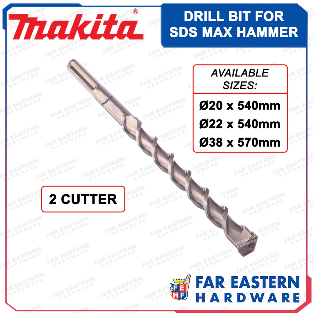 MAKITA Drill Bit For SDS Max Rotary Hammer 2 Cutter MKAC | Shopee ...