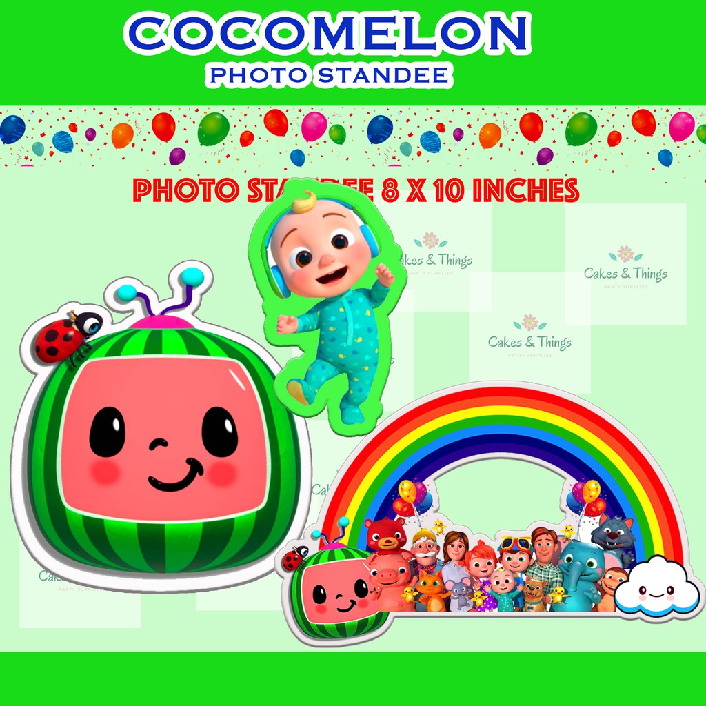 COCOMELON CHARACTER/LETTER STANDEE (8 X 10 INCHES) Tabletop | Shopee ...